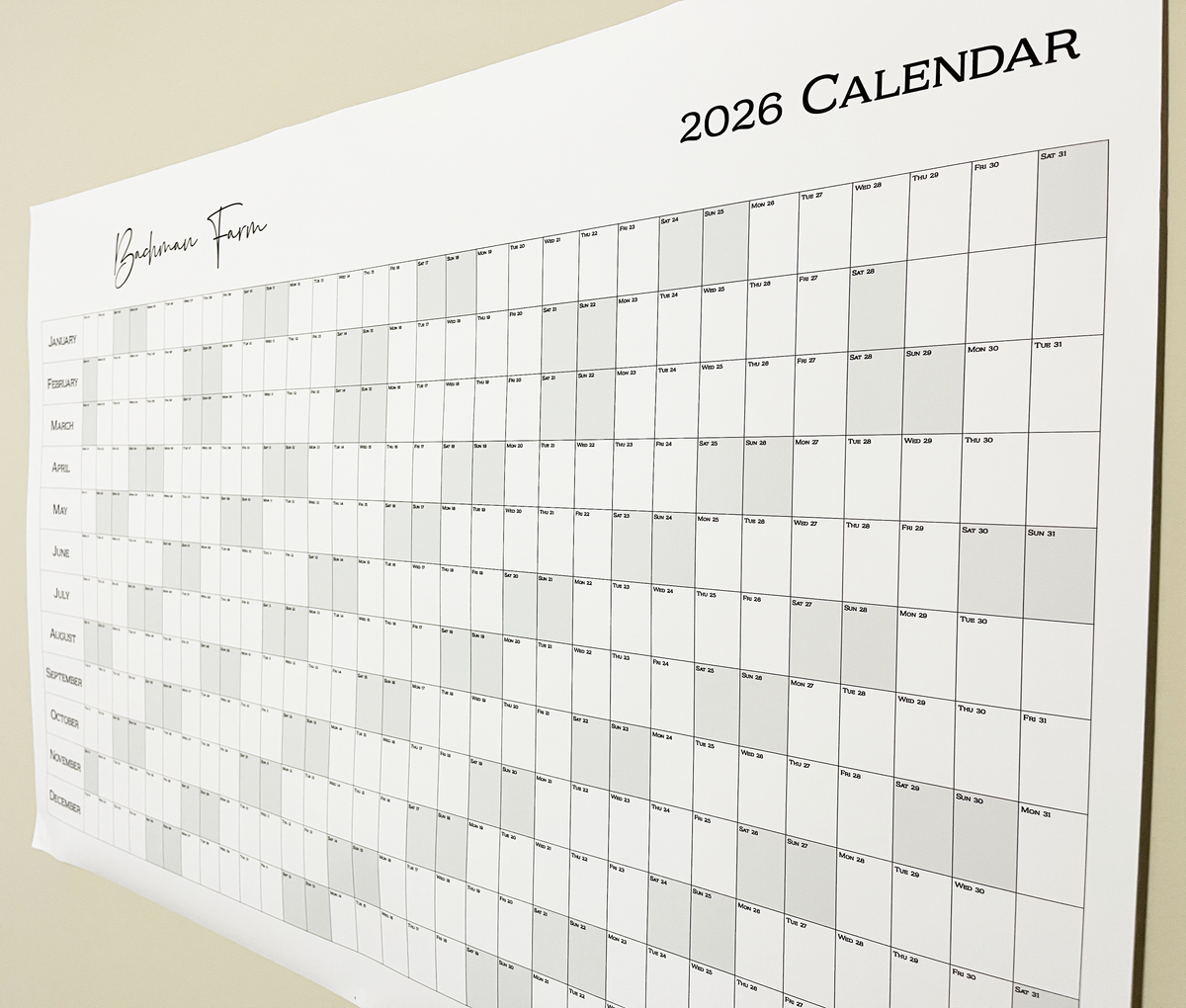 Full Year Wall Calendar | GME Paper Products