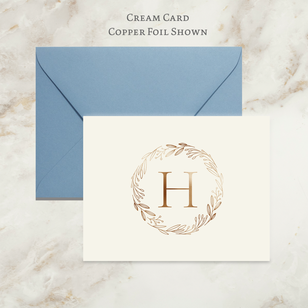 Wreath Foiled Letter Card | GME Paper Products