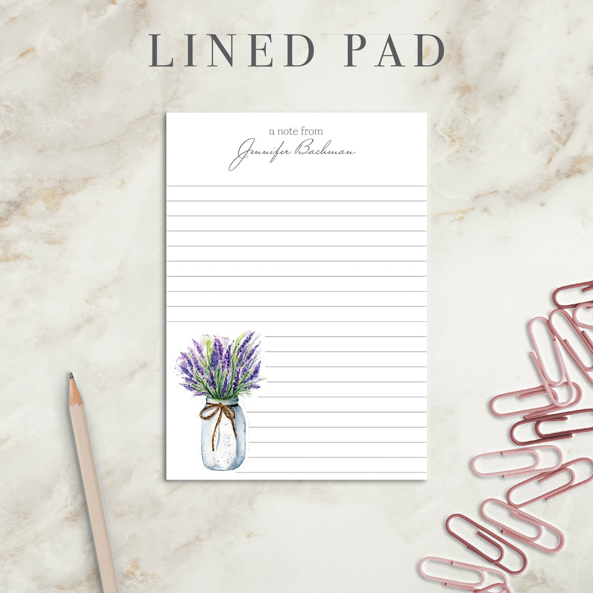 Purple Lavender Notepad | GME Paper Products
